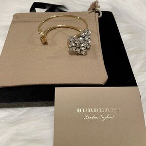 Burberry | Jewelry | Burberry Gold Crystal Cuff Bracelet | Poshmark